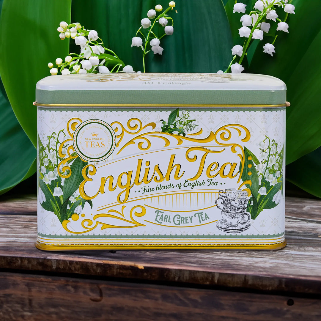 English Garden Florals Classic Tea Tin - Lily of The Valley - New ...