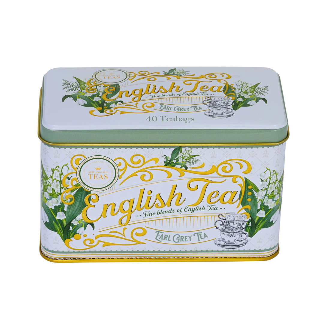 English Garden Florals Classic Tea Tin - Lily of The Valley - New ...