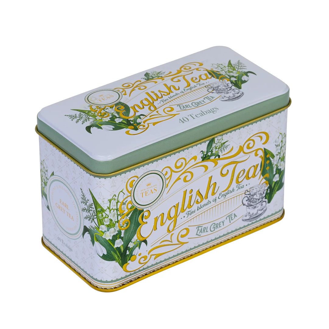 English Garden Florals Classic Tea Tin - Lily of The Valley - New ...