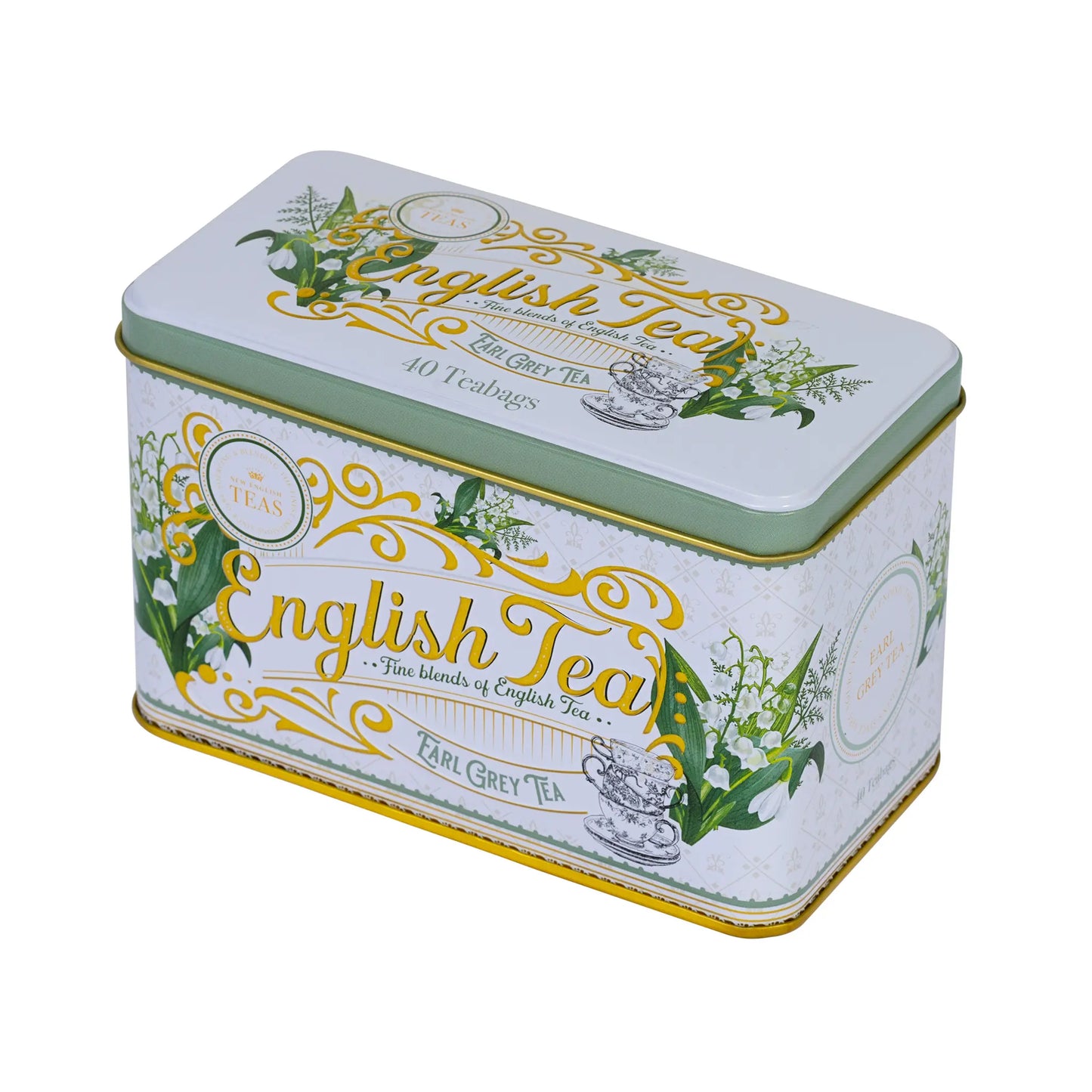English Garden Florals Classic Tea Tin - Lily of The Valley - New ...