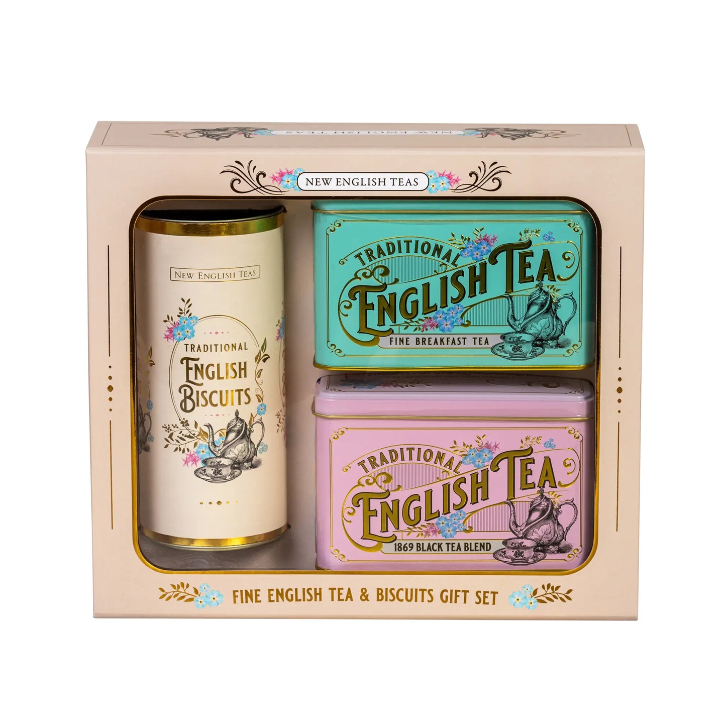 Vintage Victorian Tea & Biscuits Gift Set - New English Teas