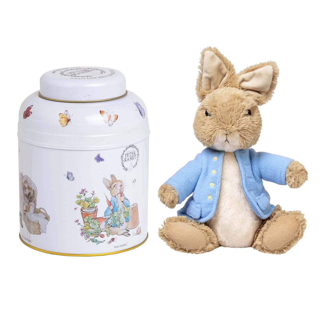 Beatrix Potter Peter Rabbit Plush & Tea Caddy Gift Set - New English Teas