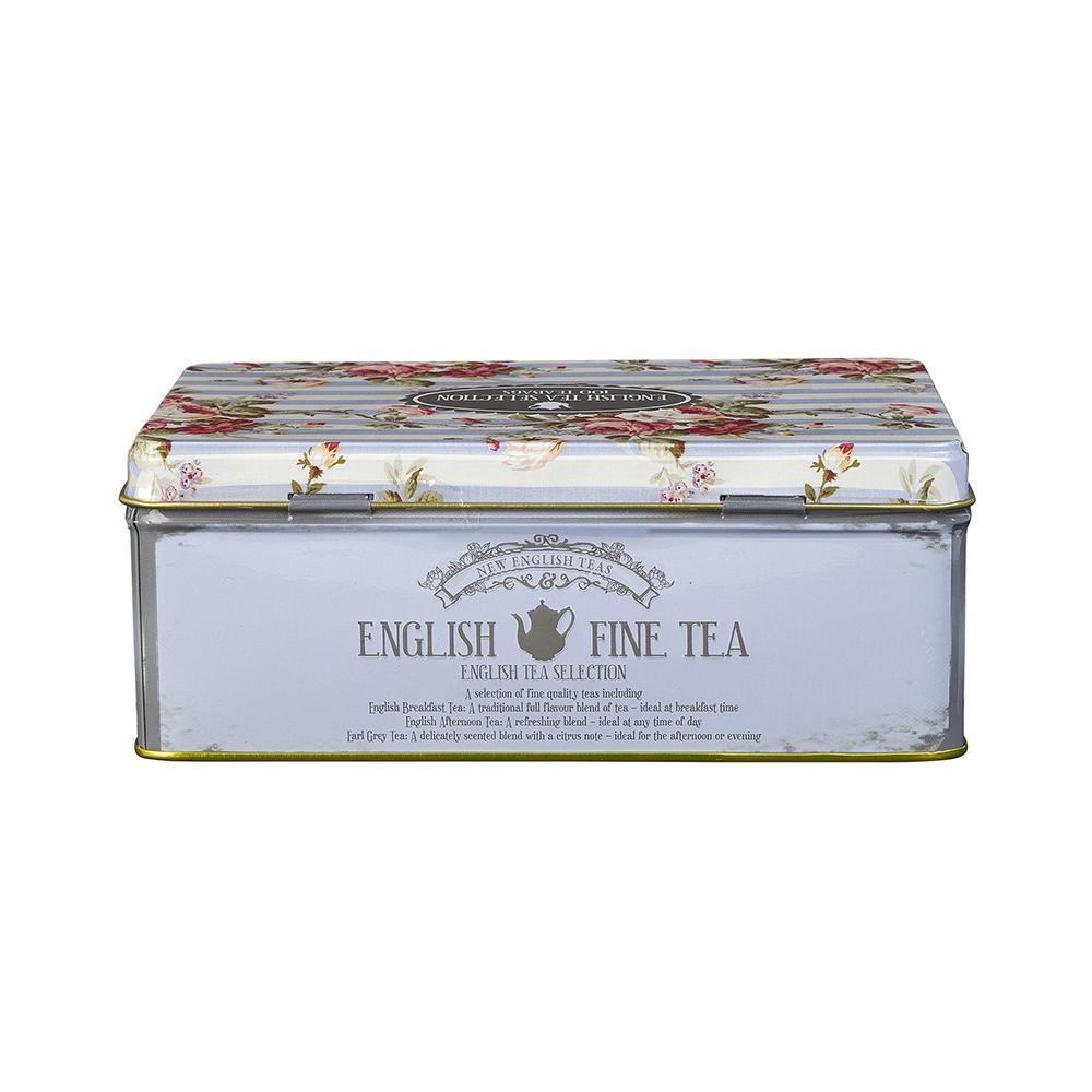 Vintage Floral Tea Selection Tin - Powder Blue - New English Teas