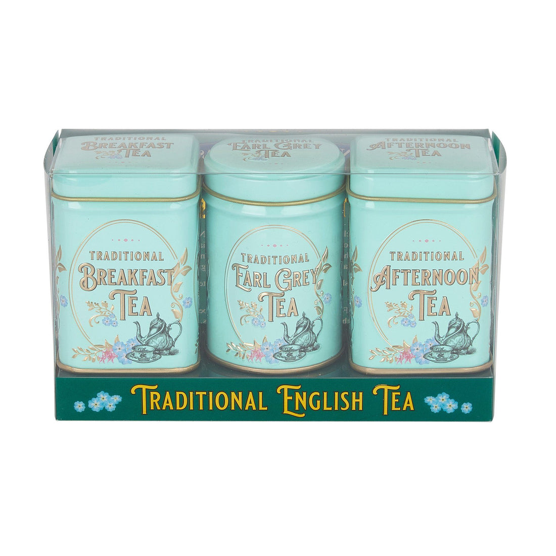 Vintage Victorian Mini Tea Tin Set - Mint Green - New English Teas