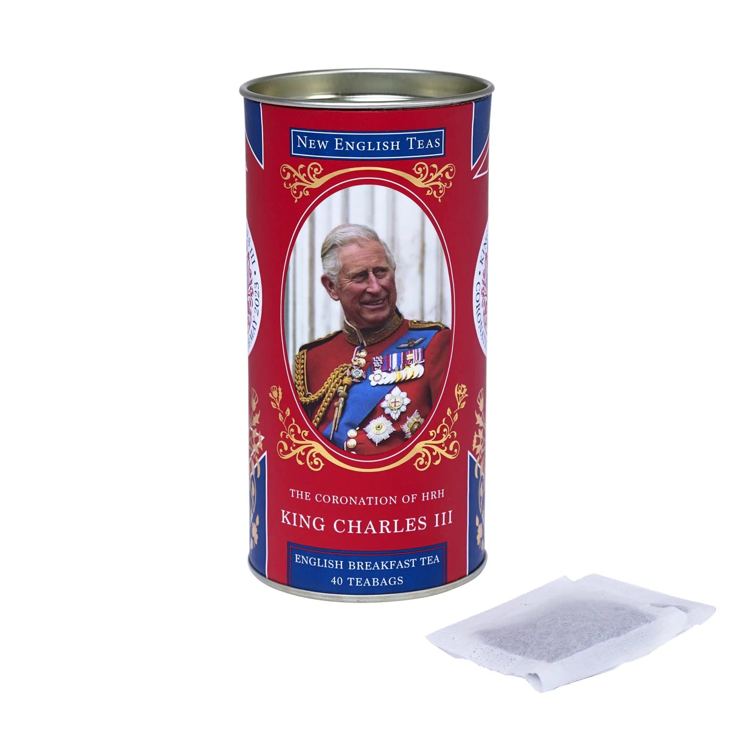 King Charles III Coronation - 40 Teabag Drum - New English Teas